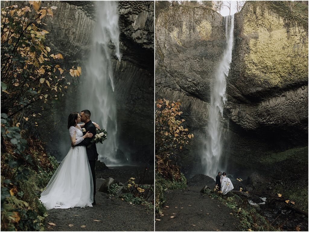 Beautiful Winter Waterfall Elopement near Portland, Oregon - Naomi ...